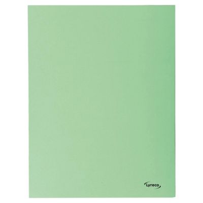 Lyreco map, 3 kleppen, A4, karton 280 g, groen, per 50 mappen
