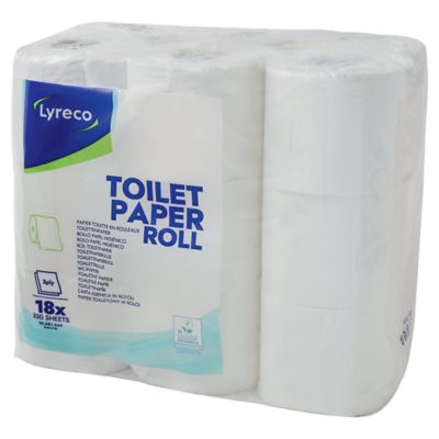 Toilet paper Lyreco, 3-ply, pack of 18 rolls