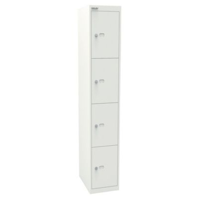 Bisley Clk184 White 4 Compartment Locker - 1802mm x 305mm x 457mm