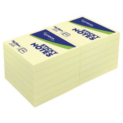 Lyreco Sticky Notes 76x76mm 100-Sheet Yellow