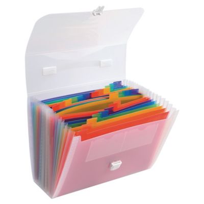 Exacompta Crystal Multipart Expanding Case 24 Sections - Bright ...