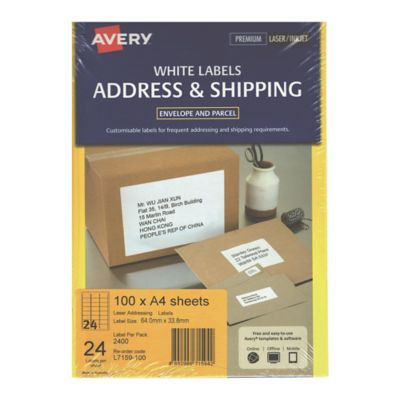 Avery L7159-100 Laser Label 63.5 x 33.9mm - Box of 2400 Labels