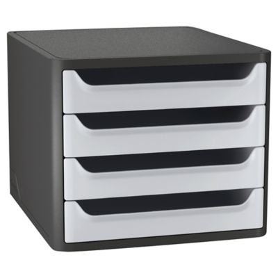 Lyreco 4-Drawers Filing Module White/Grey