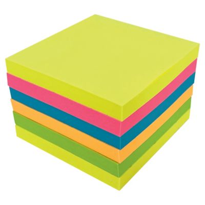 Lyreco Premium ZigZag Sticky Notes 75x75 Summer Colour - Pack of 6
