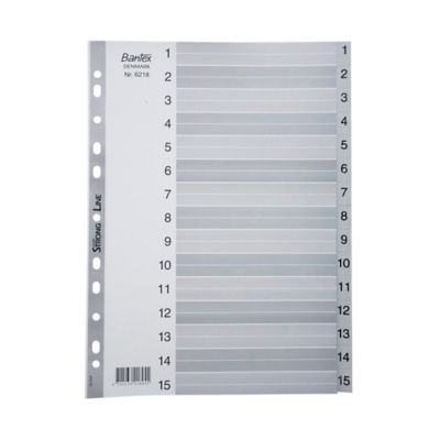 Bantex A4 PP Dividers Index 1-15