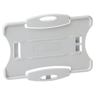 Durable ECO Recycled Plastic Security ID Card Badge Holder - Grey, Pack ...