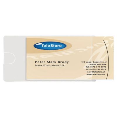 3L 60 X 95mm Self-Adhesive Business Card Pockets - Pack of 10