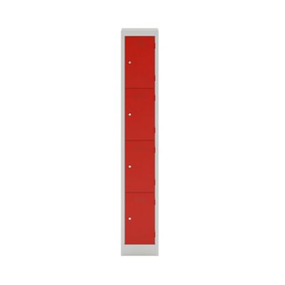 Bisley 4 Door Primary Locker - Red - 1800x300x450mm