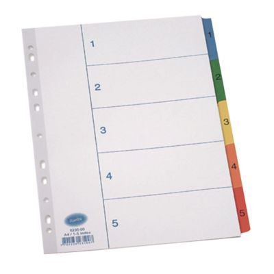 Bantex A4 Mylar Index 1-5