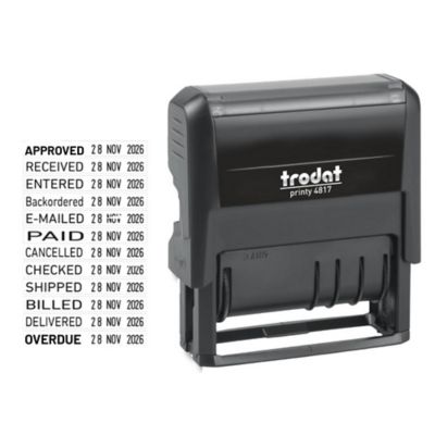 Trodat 4817 Printy Self-Inking Dial-A-Phrase Dater Stamp - 3.8mm ...