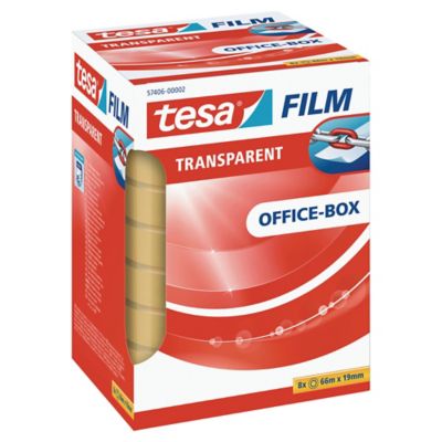 Tesa Silent Transparent Sticky Tape 19Mm X 66M - Pack Of 8