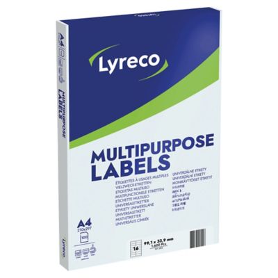 Lyreco Multi-purpose Label 99.1 x 33.9mm - Box of 1600 Labels