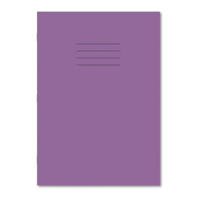 Exercise Book 15mm Ruled and Margin 64 Pages A4 Purple - Box of 50