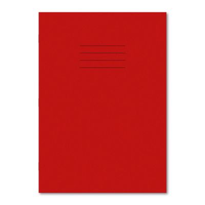 Exercise Book 12mm Ruled / Plain 80 Pages A4 Red - Box of 50
