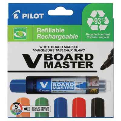 Pilot V-Supercolor Whiteboard Marker Assorted - Pack of 5