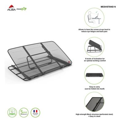 Alba Mesh Laptop Support Blk