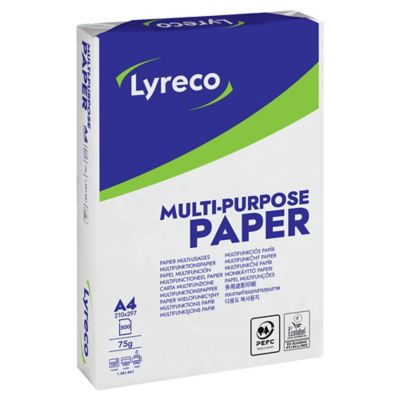 Lyreco Multi Purpose Paper A4 75gsm - Box of 5 Reams (5 X 500 Sheets)