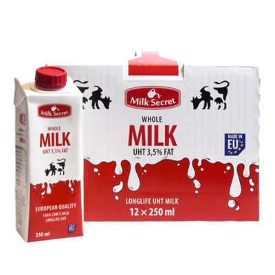 Milk Secret UHT Whole Milk 250ml - Pack of 12