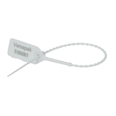 Versapak easy break security pull seal numbered White Pack 1000