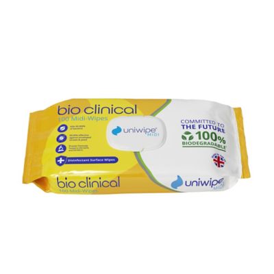 Uniwipe Bio Clinical Wipes - Pack of 100