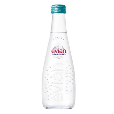 Evian Sparkling Natural Mineral Water 330ml - Pack of 20