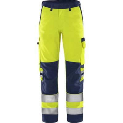 High visibility trousers Fristads Green 2651 GPLU, yellow/navy, size C44