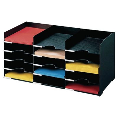 Paperflow stapelbare sorteerder voor kasten, 15 vakken A4 formaat, zwart