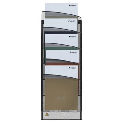 Trieur mural Alba Mesh - 5 cases - vertical - noir
