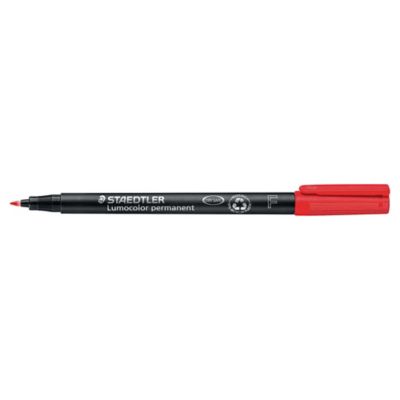 Pennarello indelebile Staedtler Lumocolor punta fine rosso