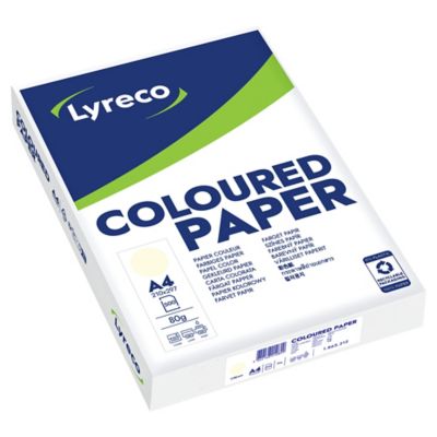 Lyreco ivory A4 paper, 80 gsm, per ream of 500 sheets