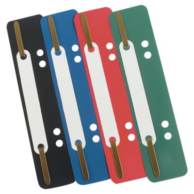 Assorted Colours Plastic Filing Clips 35mm Capacity - Pack of 100