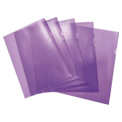 Lyreco Premium L-mappen, A4, PP 15/100e, paars, per 25 zichtmappen