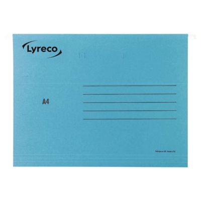 Lyreco Premium Suspension Files A4 V-Base Blue - Pack Of 25