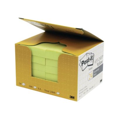 Post-it 653-24EP Yellow Notes Value Pack 1-3/8 inch x 1-7/8 inch - Box ...
