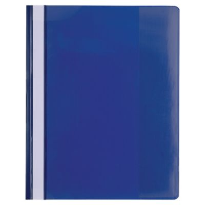 Exacompta PVC A4 Maxi Flat Bar Presentation Folders, Blue - Pack of 10