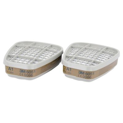 3M 6051 A1 Gas And Vapour Cartridge Filters (Pack of 8)