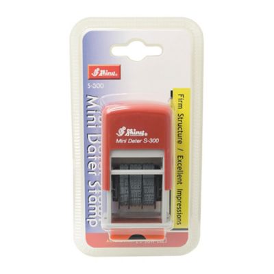 Shiny S-300 Self-Inking Dater Stamp Red 3mm