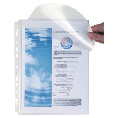 Exacompta Expanding Punch Pockets A4 - Clear, Pack of 10