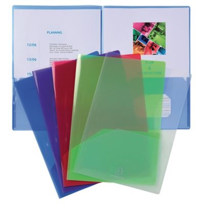 Exacompta Polypropylene A4/A3 Presentation Folder, Assorted Colours ...