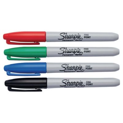 Marqueur permanent Sharpie Fine - pointe conique fine - par 4